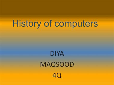history computers ppt