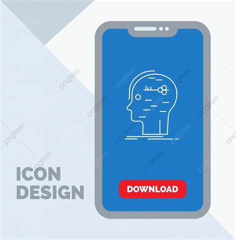 Brain Hack Hacking Key Mind Line Icon In Mobile For Download 3d