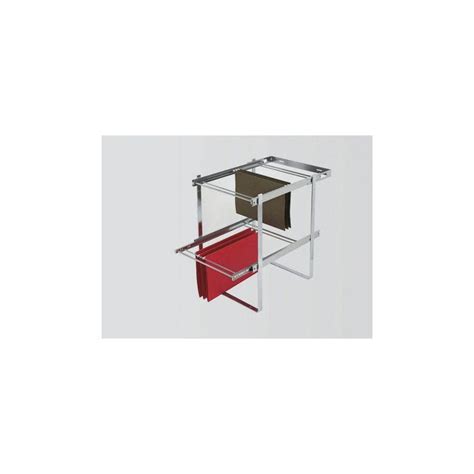 Rev A Shelf 2 Tier File Drawer System Full Ext Slides Chrome 22 5 8 H X 14 3 4 W RAS FD KIT
