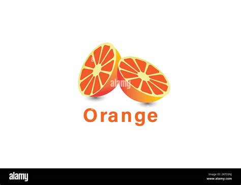 Delicious Orange Fruit Vector Design Illustration Isolated On White Background Stock Vector