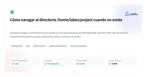 Navegar A Un Directorio Inexistente En Linux Para Ciberseguridad Labex