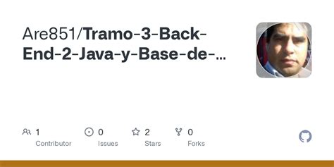 Github Are851tramo 3 Back End 2 Java Y Base De Datos