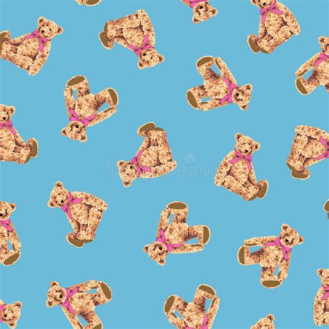 `i Drew A Cute Bear With Vector Material Seamlessly Continuous` Stock Vector Illustration Of