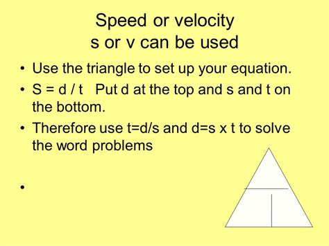 Velocity Equation Triangle