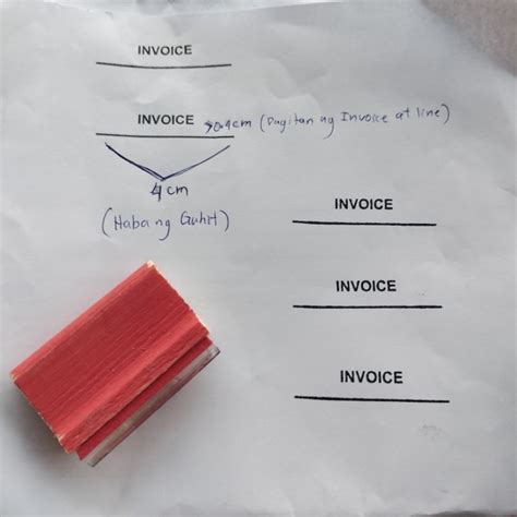 Invoice Sales Invoice Service Invoice Rubber Stamp Shopee Philippines