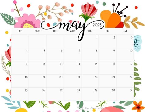 Best 13 May 2025 Calendar Free Printables 35 Best Templates Artofit