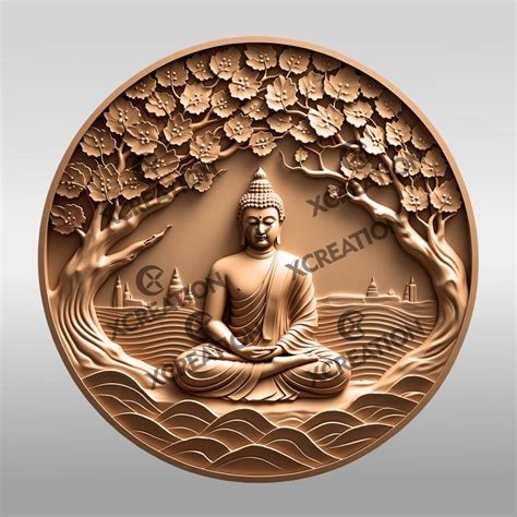 Buddha 3d Illusion Laser Engraving File Meditating Zen Art For
