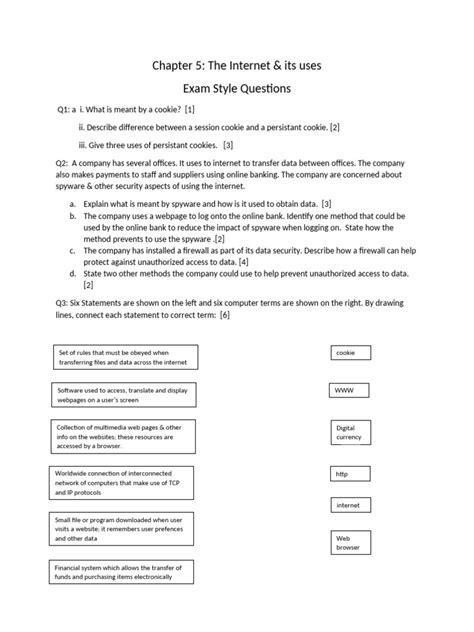 Computer Test Internet And Its Uses Exam Style Questions Pdf