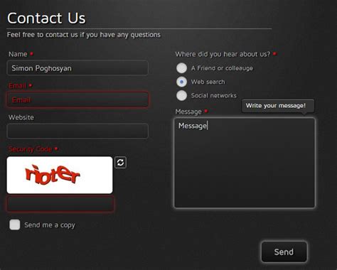 Creative Contact Form Joomla Contact Form