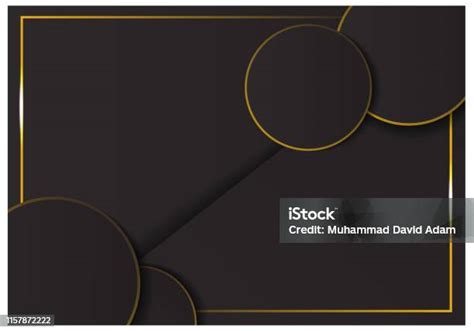 원 모양고급 추상 어두운 배경의 벡터입니다 사실적인 황금선과 모양 텍스처 오브젝트 미래지향적이고 우아한 Eps 10 검은색에 대한 스톡 벡터 아트 및 기타 이미지 Istock
