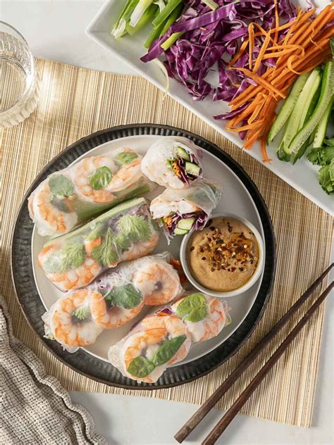Shrimp Summer Rolls With Peanut Sauce Peel With Zeal
