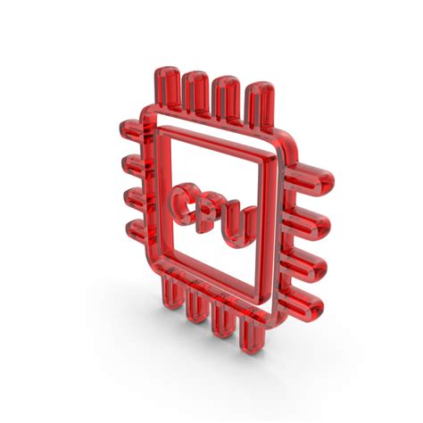 Red Glass CPU Linear Electronic Microchip Icon PNG Images PSDs For Download PixelSquid