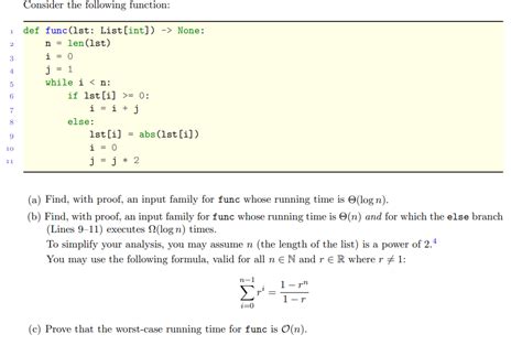 solved consider the following function i def func lst