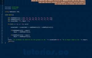 Arrays Visual C Promedio De Edad De Dos Vectores Tutorias Co