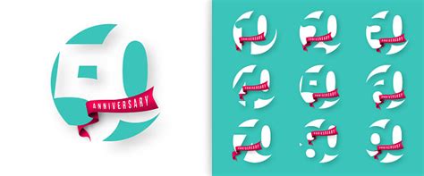 주년 기념 엠 블 럼의 설정 기념일 템플릿 디자인 웹 게임에 대 한 크리에이 티브 포스터 소책자 전단지 전단지 잡지 초대 카드 30에 대한 스톡 벡터 아트 및 기타 이미지