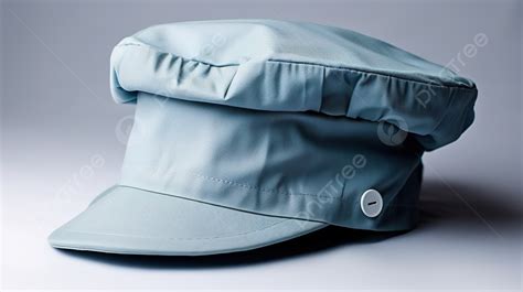The Picture Shows A Blue Cap With Buttons Background Nursing Cap