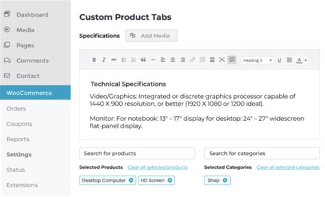 WooCommerce Product Tabs Easily Add Extra Product Page Tabs
