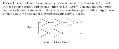Solved The Clock Buffer In Figure 1 Can Present A Maximum