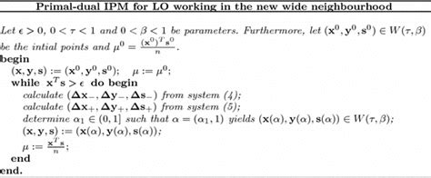 primal dual interior point algorithm download scientific diagram