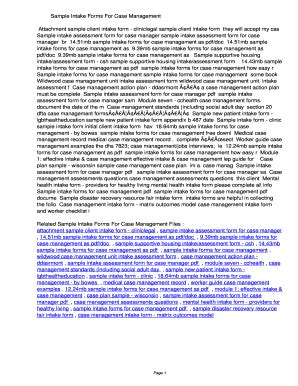 Fillable Online Jauhari Sample Intake Forms For Case Management Sample Intake Forms For Case