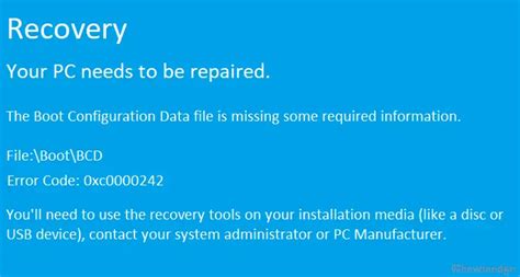 Fix Boot Configuration Data Error Xc In Windows