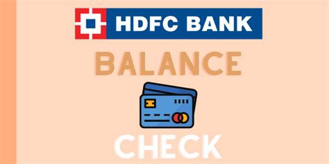 Ways To Check HDFC Bank S Credit Card Balance