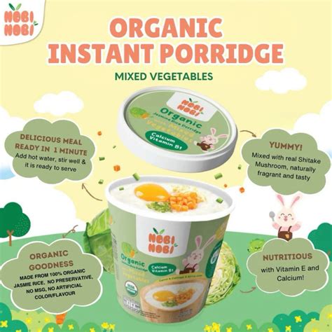 Nobi Nobi Organic Jasmine Rice Instant Porridge 35g 12m Halal
