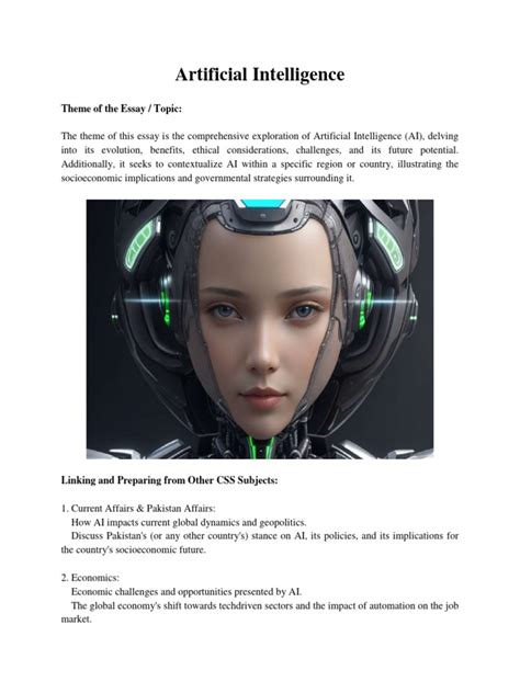 Topic Artificial Intelligence Pdf