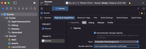 deploy to ios testflight ensemble docs