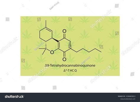 Molecular Skeletal Structure Cannabinoid Chemical Structure Stock