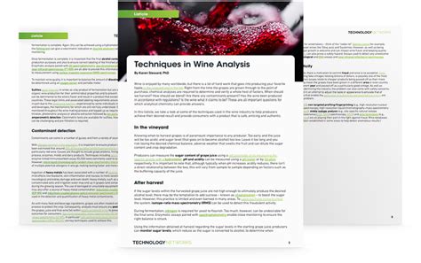 Techniques In Wine Analysis