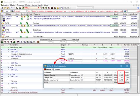 Agrupamento De Linhas De Detalhe De Medição Procedentes De Revit Cype
