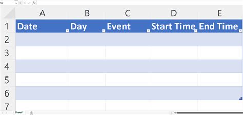 How To Create A Schedule In Microsoft Excel Spreadcheaters