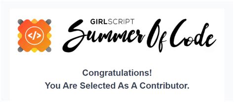 bhavesh upadhyay on twitter got accepted into girlscript summer of