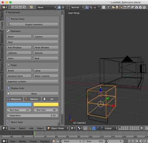 Modeling Cabinet Properties Aren T Showing Up Archimesh Broken