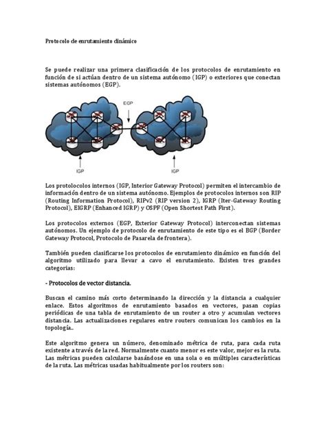 Protocolo De Enrutamiento Dinámico Pdf Enrutador Computación Enrutamiento