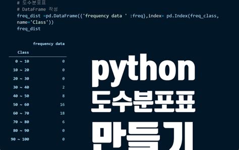 파이썬 통계 기초 도수분포표 만들기 네이버 블로그