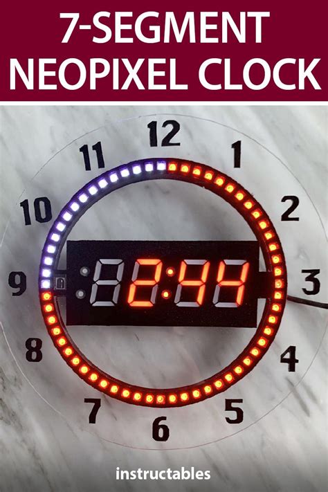Segment NeoPixel Clock With Countdown Timer Clock Countdown Timer Arduino Led