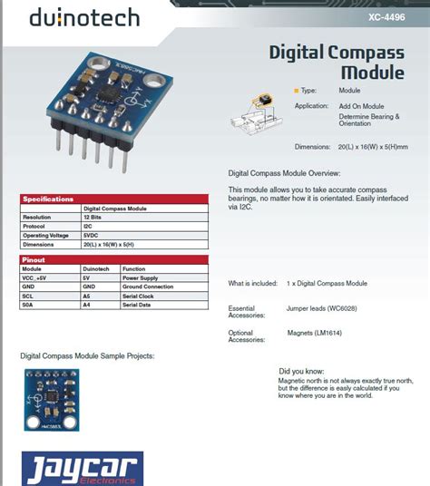 Duinotech Magnetometer Breakout Board For Hmc5883l Locking Up After