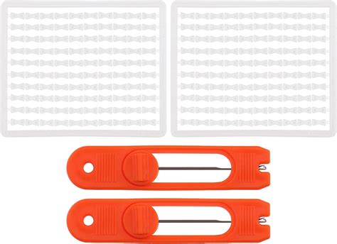 Emagtech 2pcs Baiting Needles With 200pcs Dumbell Bait Stoppers Carp Boilie Bait