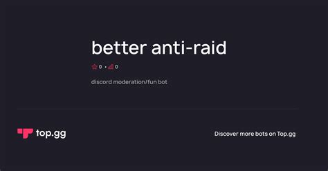 Add Better Anti Raid Discord Bot The 1 Discord Bot List