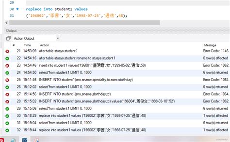 数据库操作实例：插入、更新与删除学生信息 Csdn博客