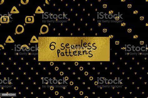 추상 원활한 패턴 집합입니다 간단한 도형 6 검정색과 금색 그런 지 배경 0명에 대한 스톡 벡터 아트 및 기타 이미지 0명 1위 검은색 Istock