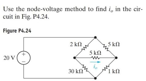 Solved Use The Node Voltage Method To Find Io In The Circuit Chegg