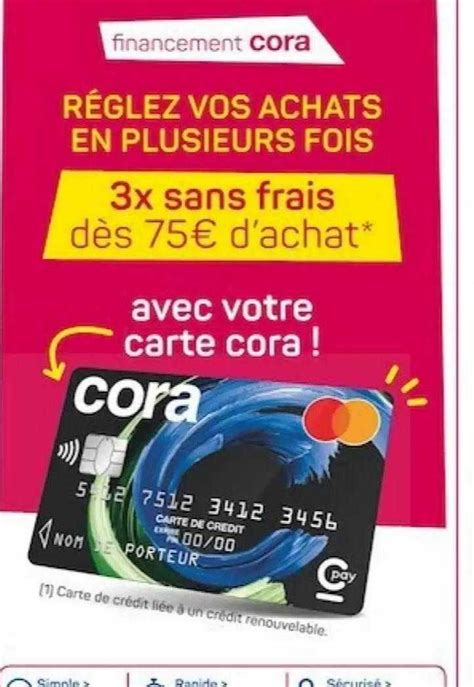 Promo Carte Cora Chez Cora Icataloguefr