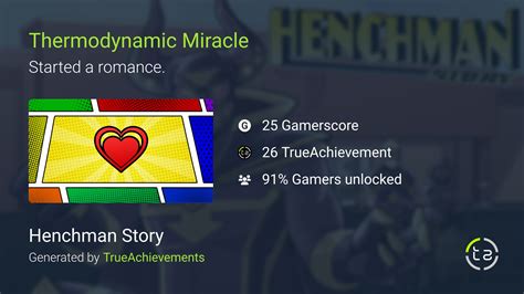 Thermodynamic Miracle Achievement In Henchman Story