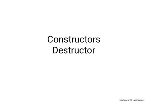 SOLUTION Use Of Constructor And Destructor In C Language Studypool
