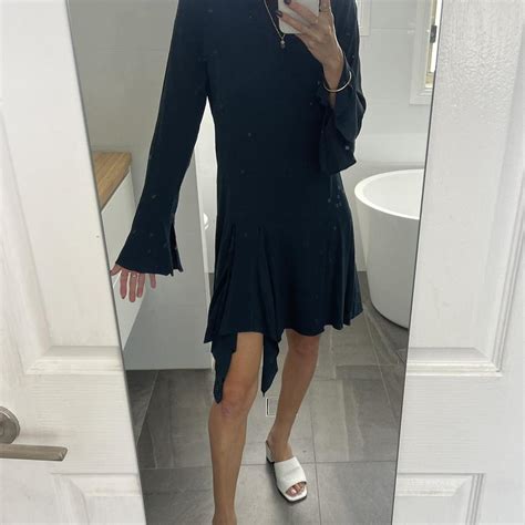 Sass And Bide Navy Dress Size 8 Perfect Condition Depop