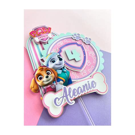 Skye And Everest Paw Patrol Cake Topper Personalized Paw Etsy Artofit