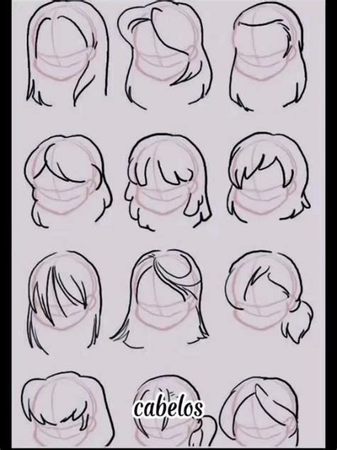 Cabelos Para Fazer Em Seus Desenhos Esboço De Cabelo Desenho De